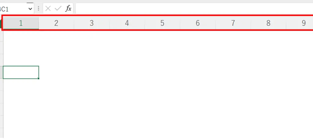 Excelで列の英語表記 - A, B, C...